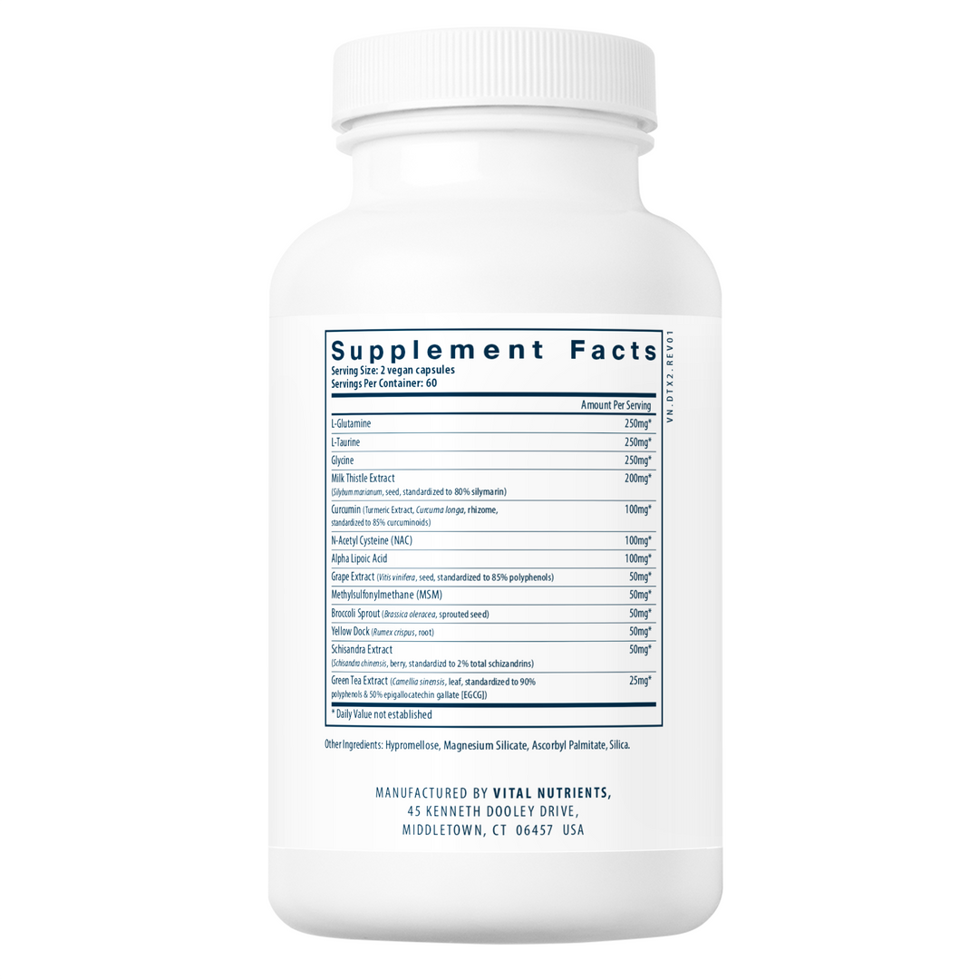 Detox Formula | 60 Capsules | Liver Detox Formula Vital Nutrients