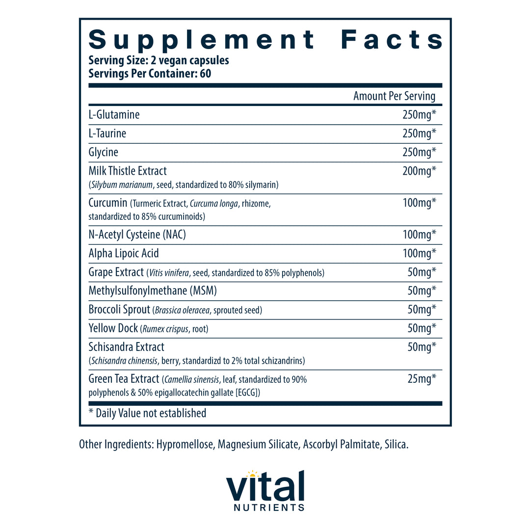 Detox Formula | 60 Capsules | Liver Detox Formula Vital Nutrients