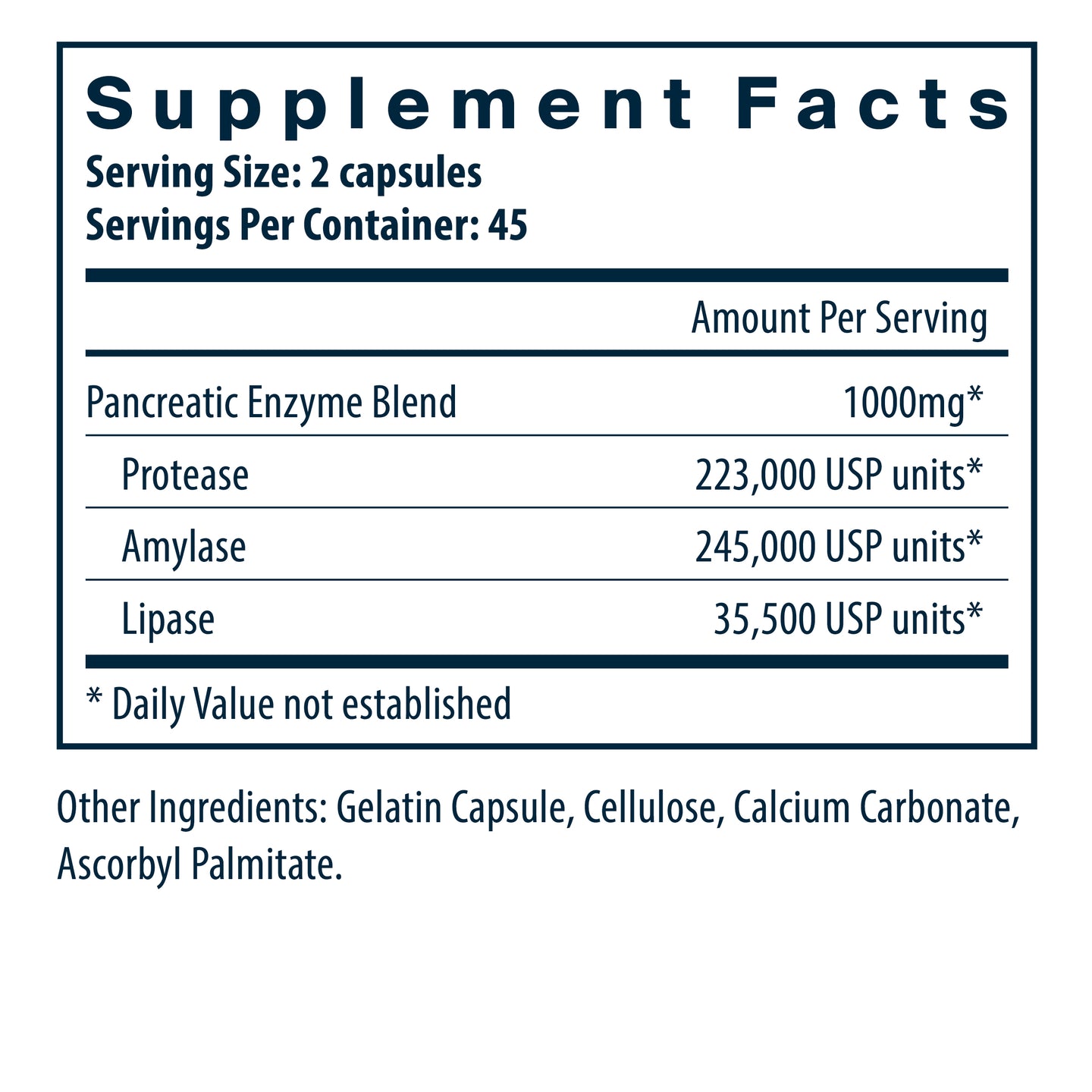 Vital Nutrients Pancreatic Enzymes | Best Pancreatic Enzyme Supplement